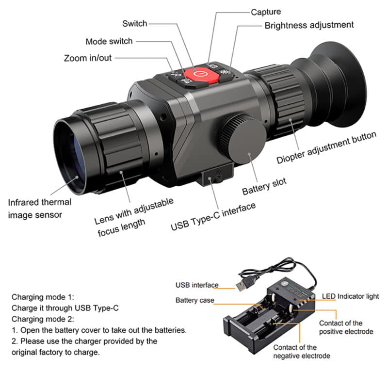 C8 Night Vision Monocular Thermal Imager Scope - Thermal & Night Vision ...